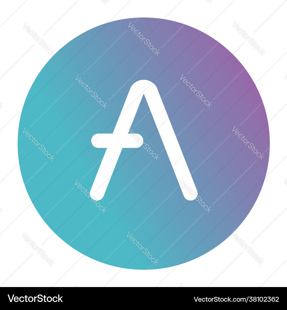 Aave token symbol cryptocurrency logo coin icon Vector Image