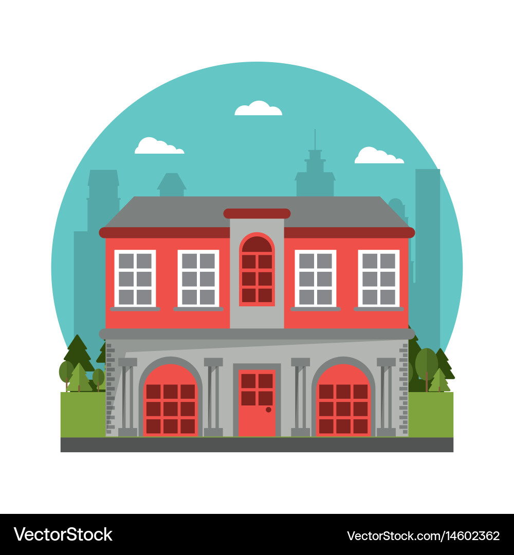 Building house real estate architecture Royalty Free Vector