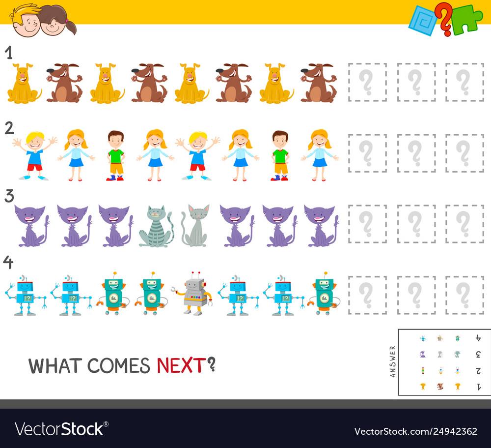 Educational pattern task for children Royalty Free Vector