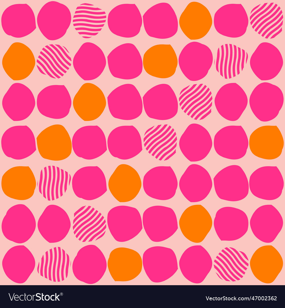 Seamless pattern with abstract shapes in pink Vector Image