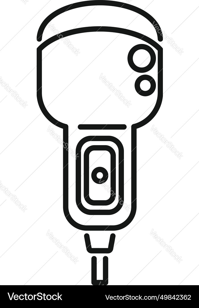Sonogram device icon outline woman Royalty Free Vector Image