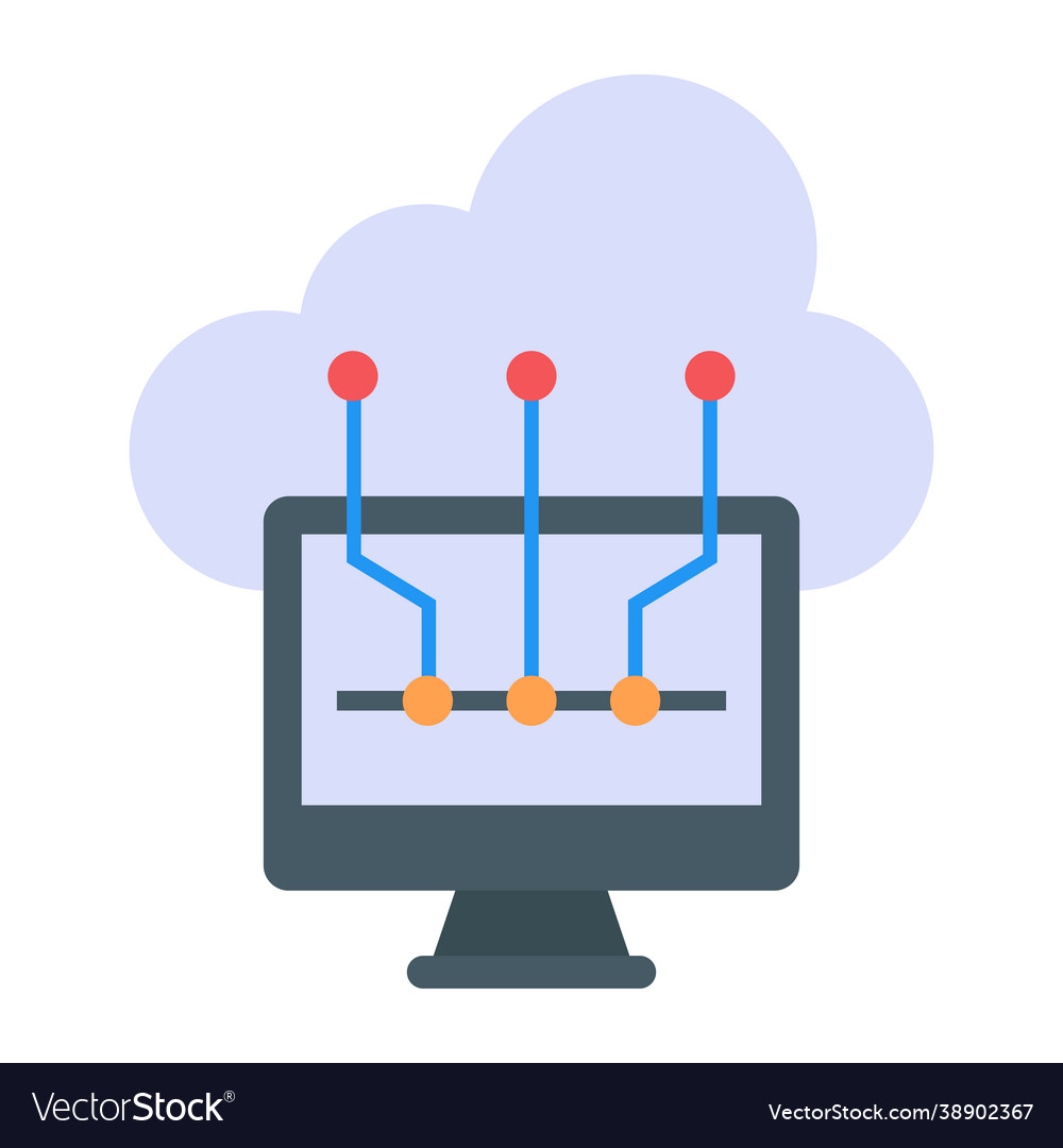 Cloud device Royalty Free Vector Image - VectorStock