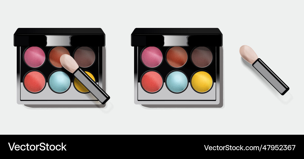 Colorful eye shadow set Royalty Free Vector Image