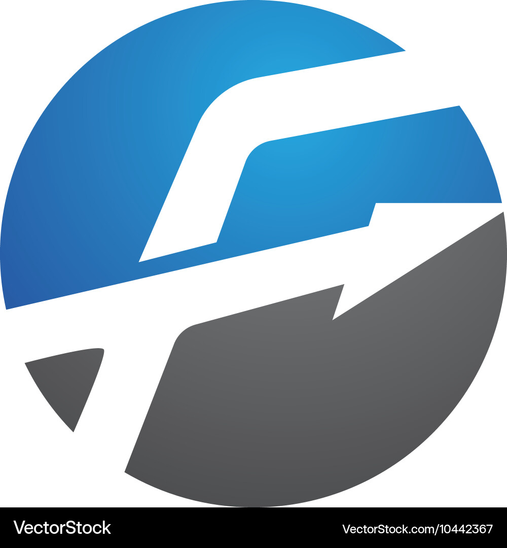 F letter faster the future logo templ Royalty Free Vector