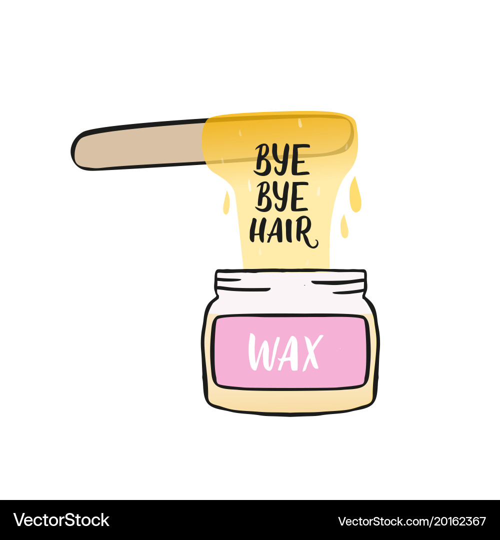 Hair removal hand drawn waxing Royalty Free Vector Image