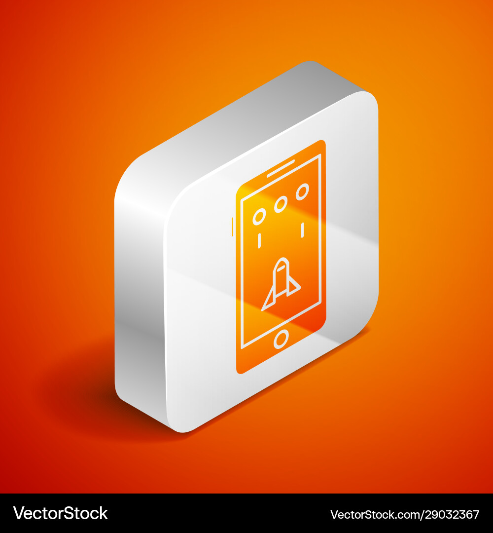 Isometric smartphone and playing in game icon Vector Image