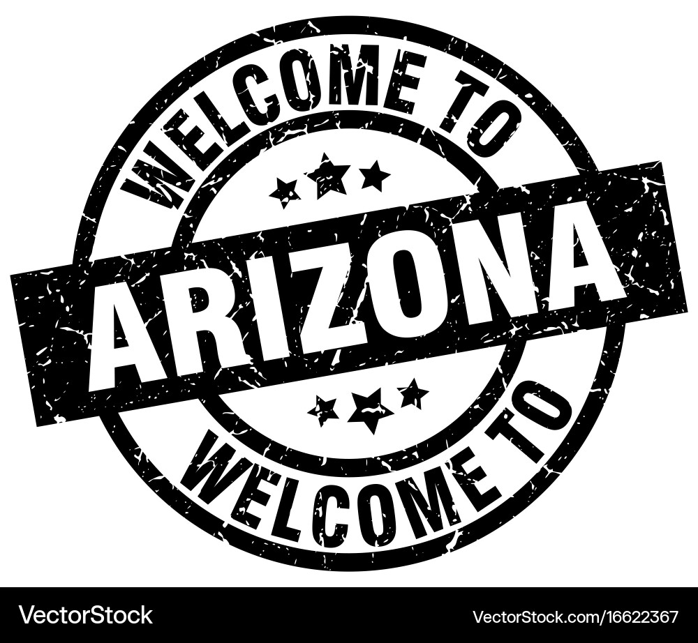 Welcome to arizona black stamp Royalty Free Vector Image