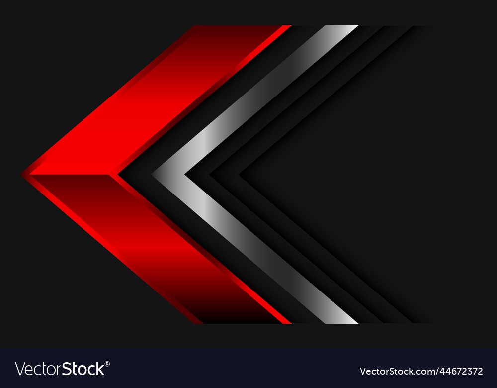 Abstract red silver arrow direction geometric Vector Image Abstract red silver arrow direction geometric Vector Image