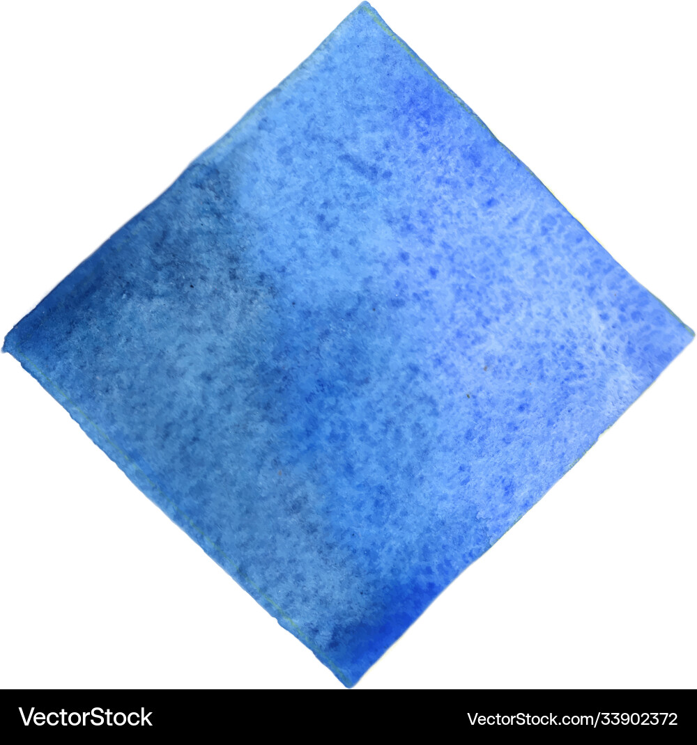 Abstract sky blue and aqua square watercolor Vector Image