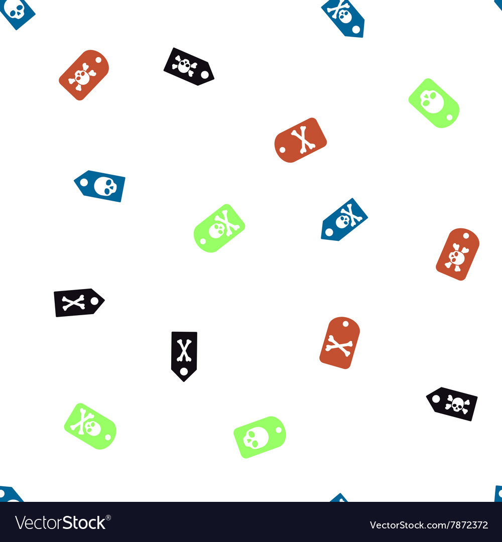 Dead tag seamless flat pattern Royalty Free Vector Image