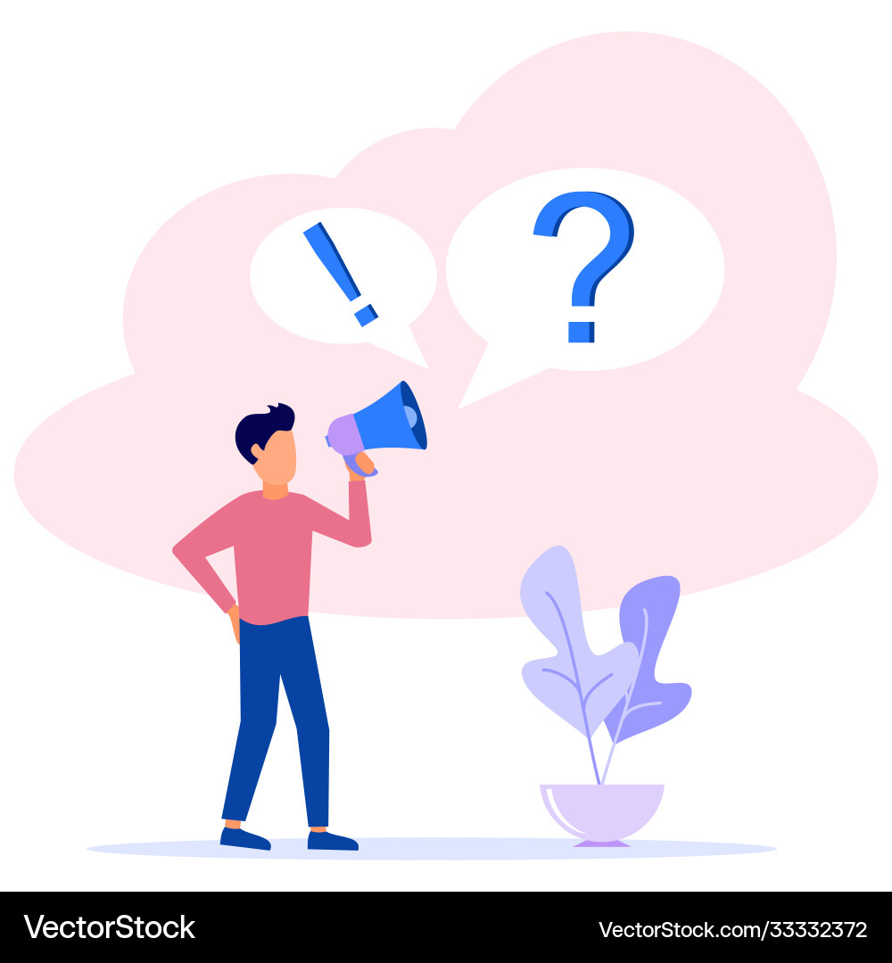 Graphic cartoon character questions Royalty Free Vector