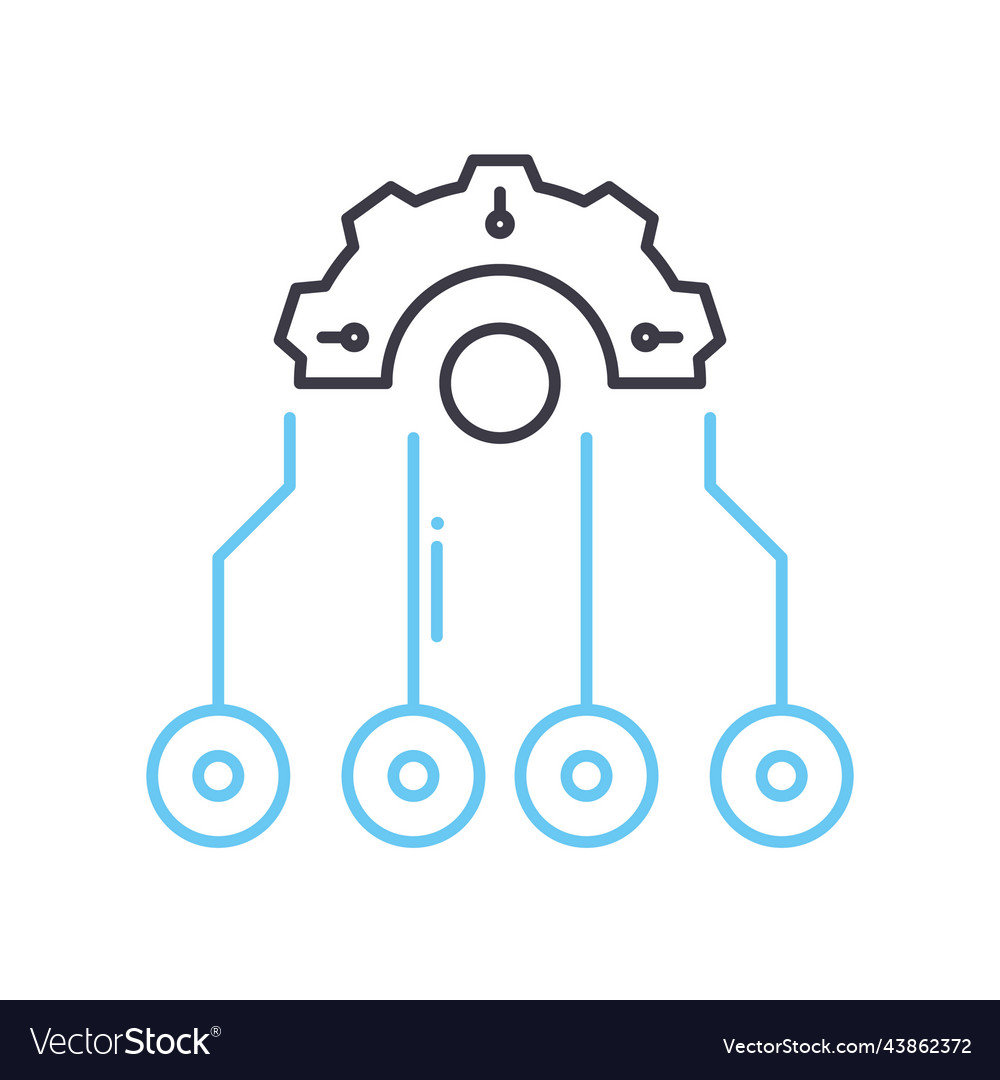 Planning system line icon outline symbol Vector Image Planning system line icon outline symbol Vector Image