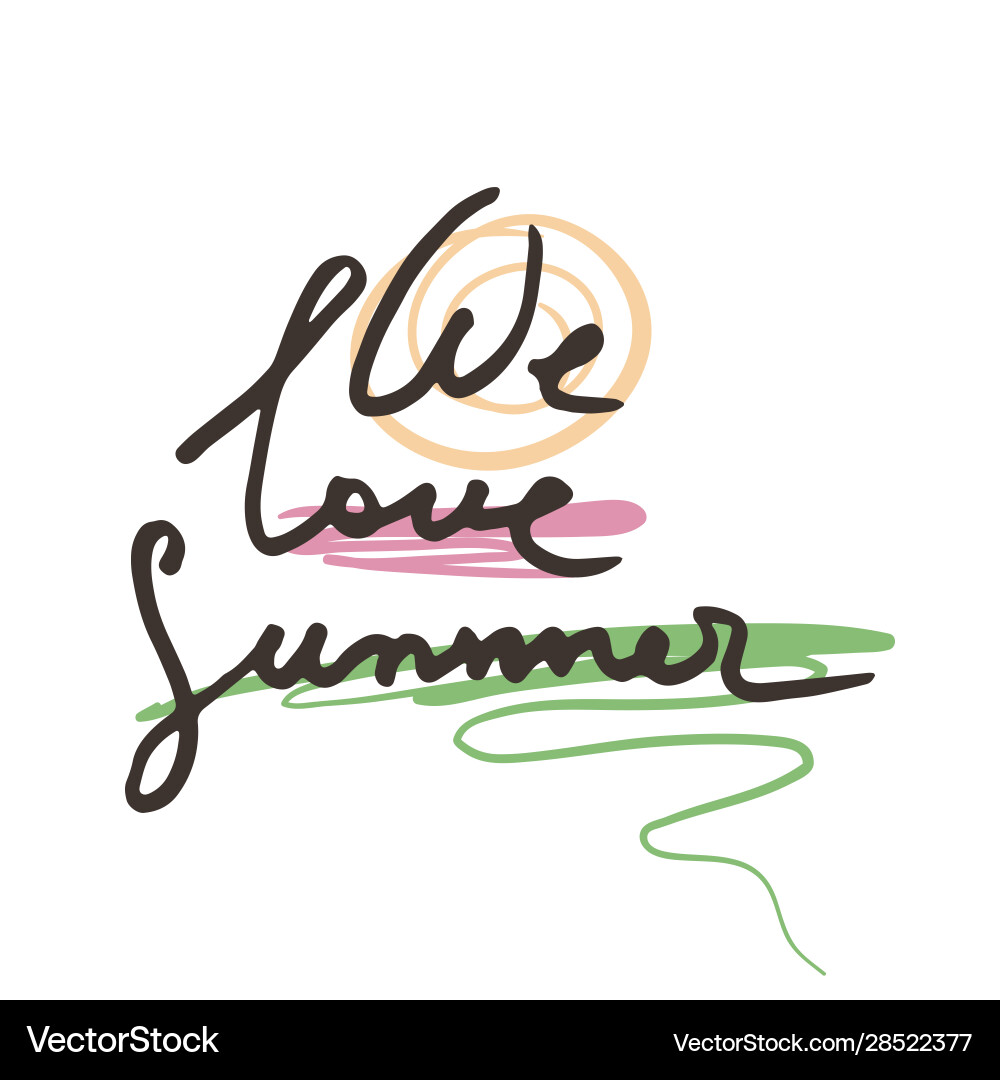 Hand drawn ink grunge design summer print Vector Image