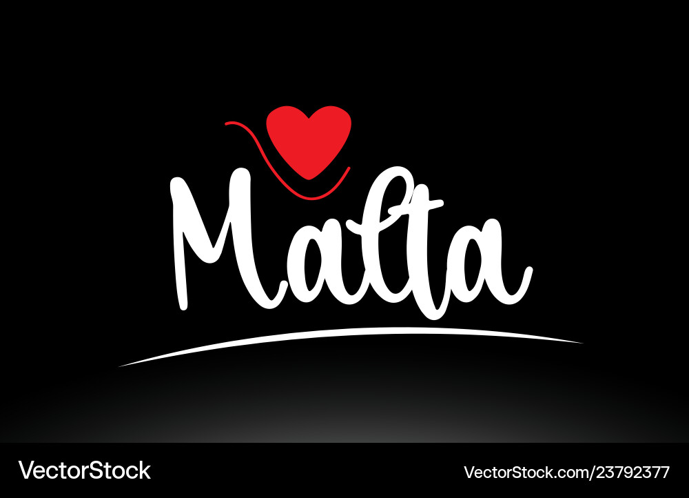 Malta country text typography logo icon design Vector Image