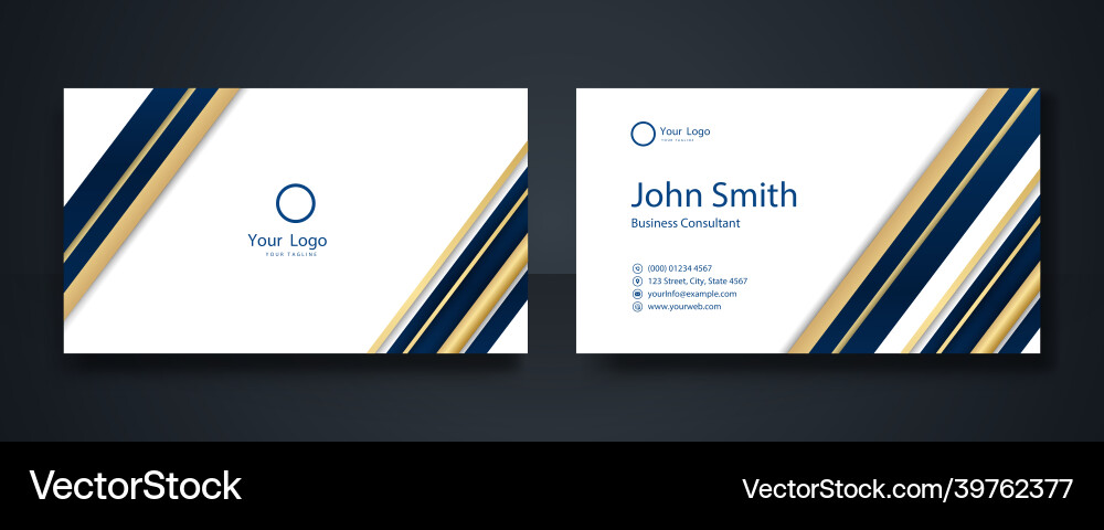 Modern stylish clean simple blue elegant business Vector Image