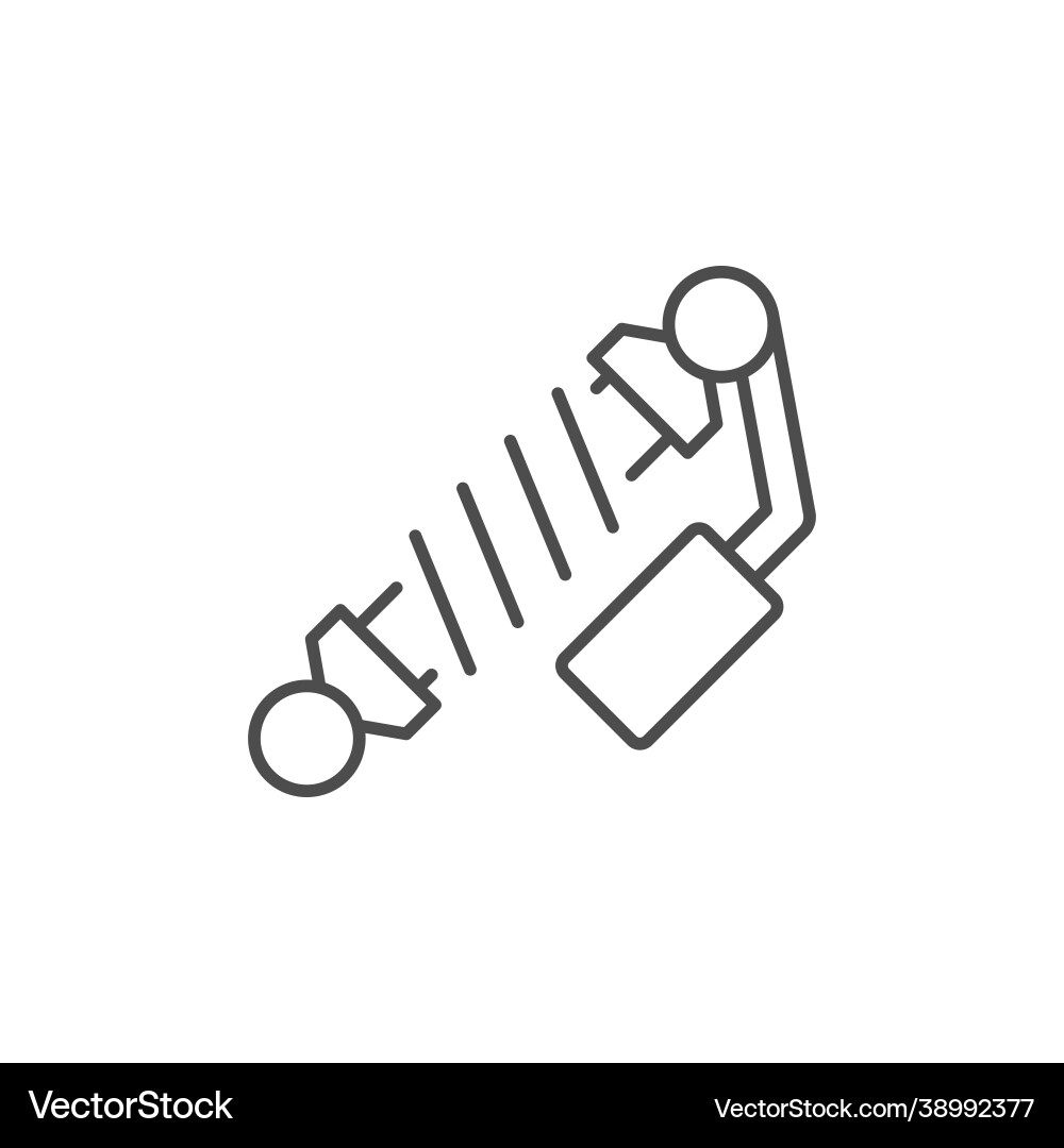 Motorcycle shock absorber line outline icon Vector Image