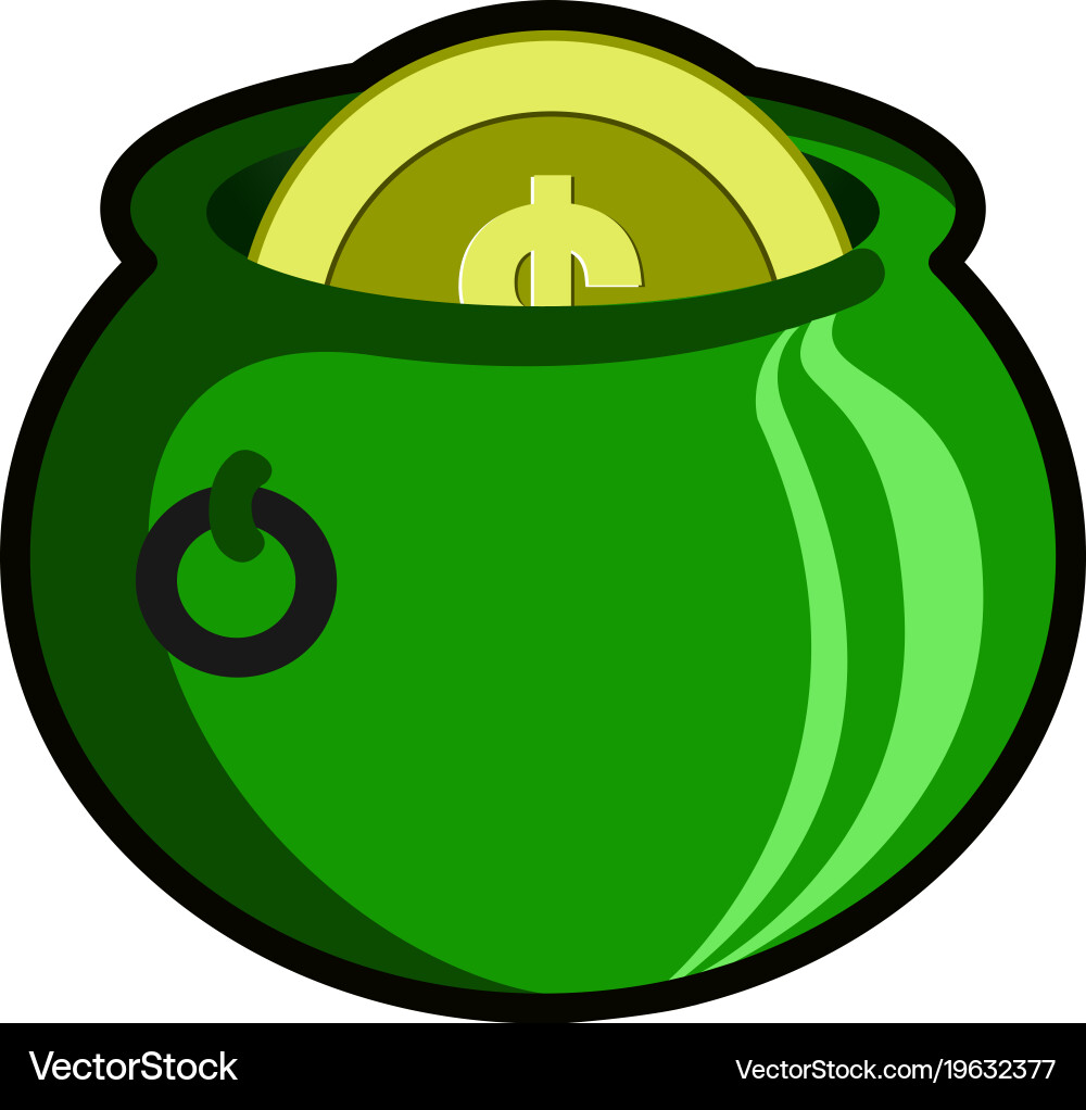 Patrick day money pot Royalty Free Vector Image