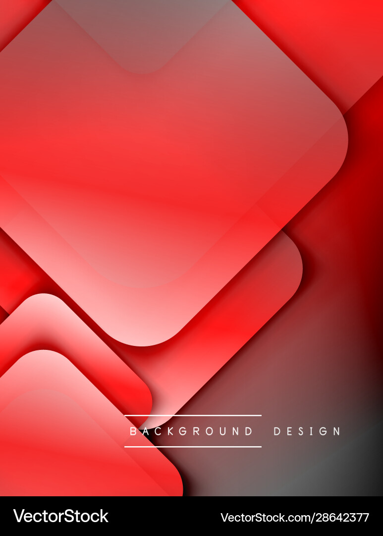 Rounded squares shapes composition geometric Vector Image
