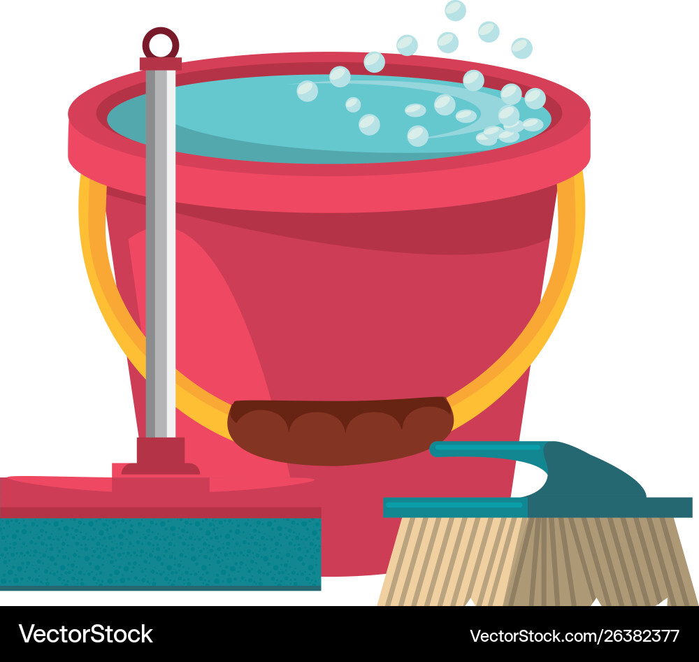 Set cleaning equipment and products Royalty Free Vector