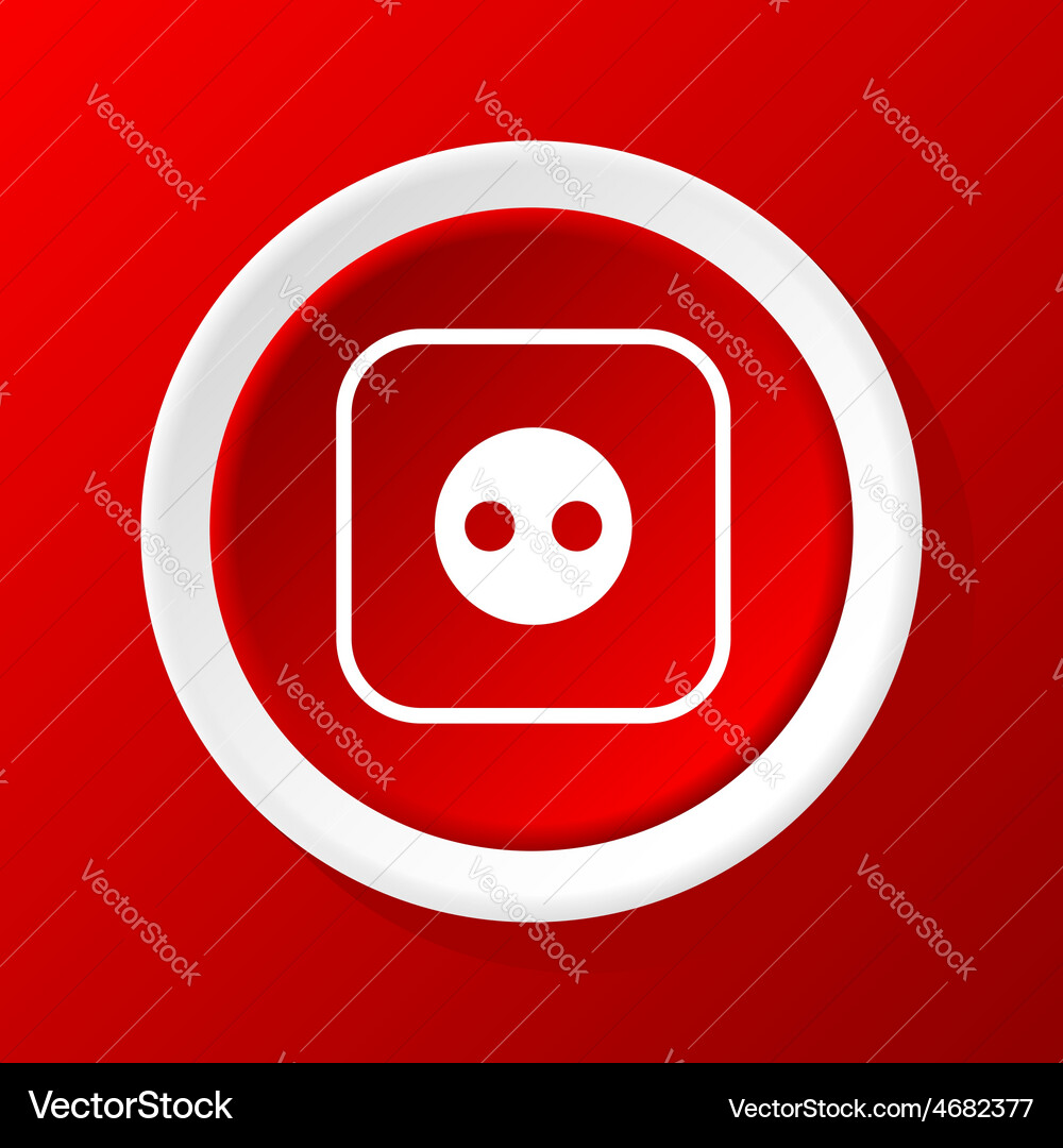 Socket icon on red Royalty Free Vector Image - VectorStock