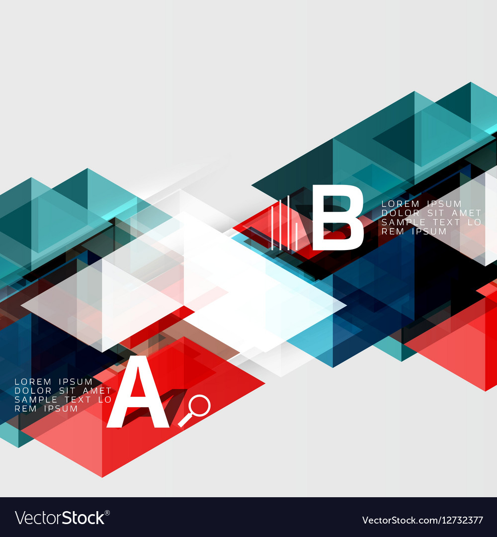 Transparent overlapping triangles Royalty Free Vector Image