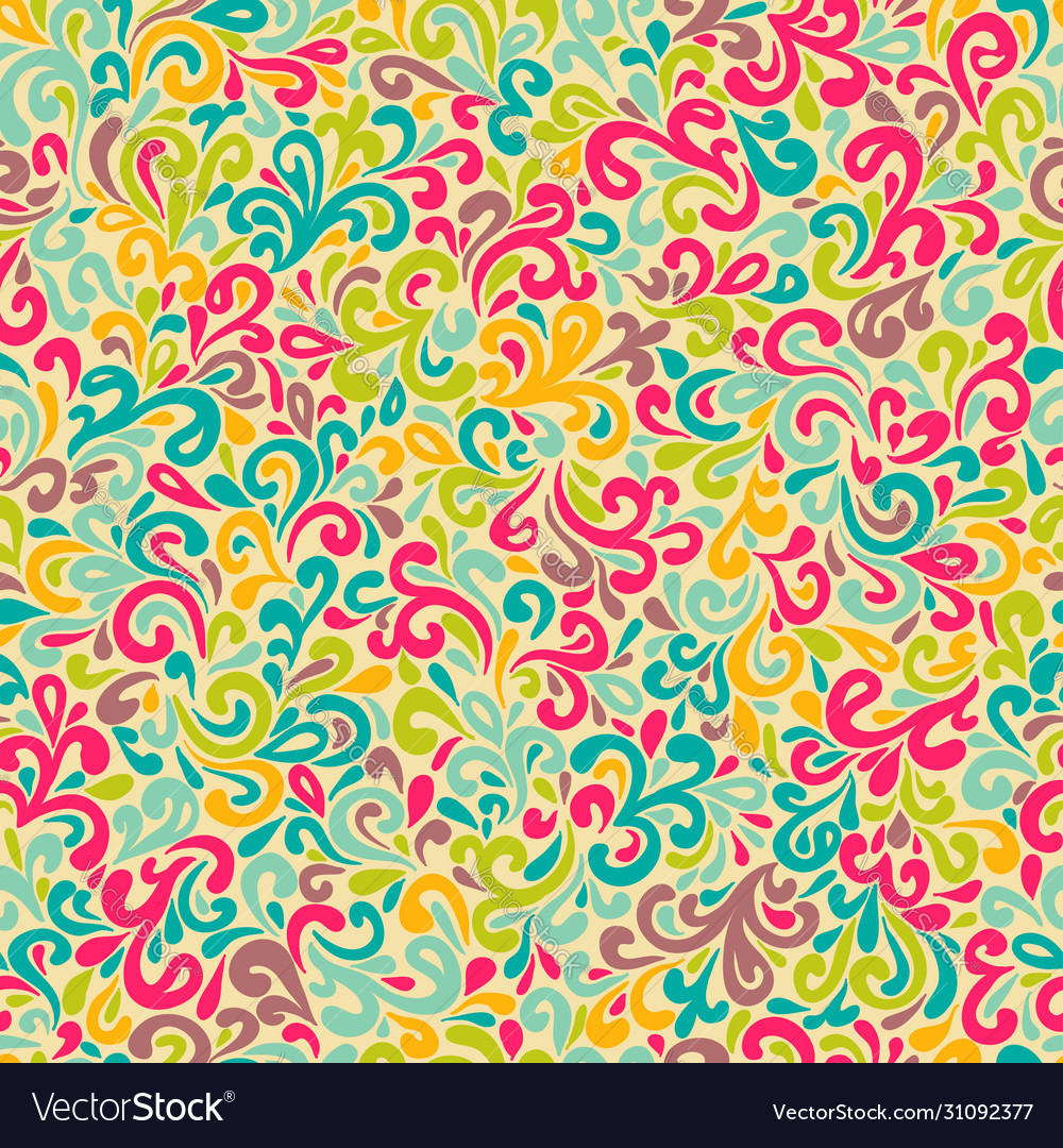 Wavy doodle seamless pattern Royalty Free Vector Image