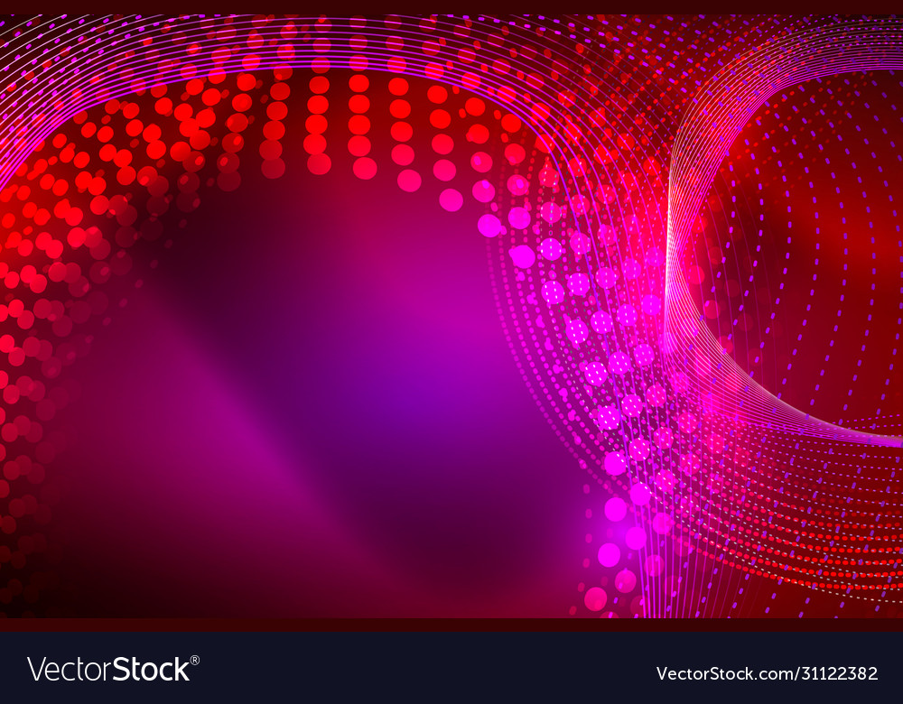 Abstract particles wave background neon motion Vector Image