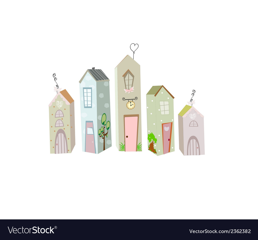 Cute little house Royalty Free Vector Image - VectorStock