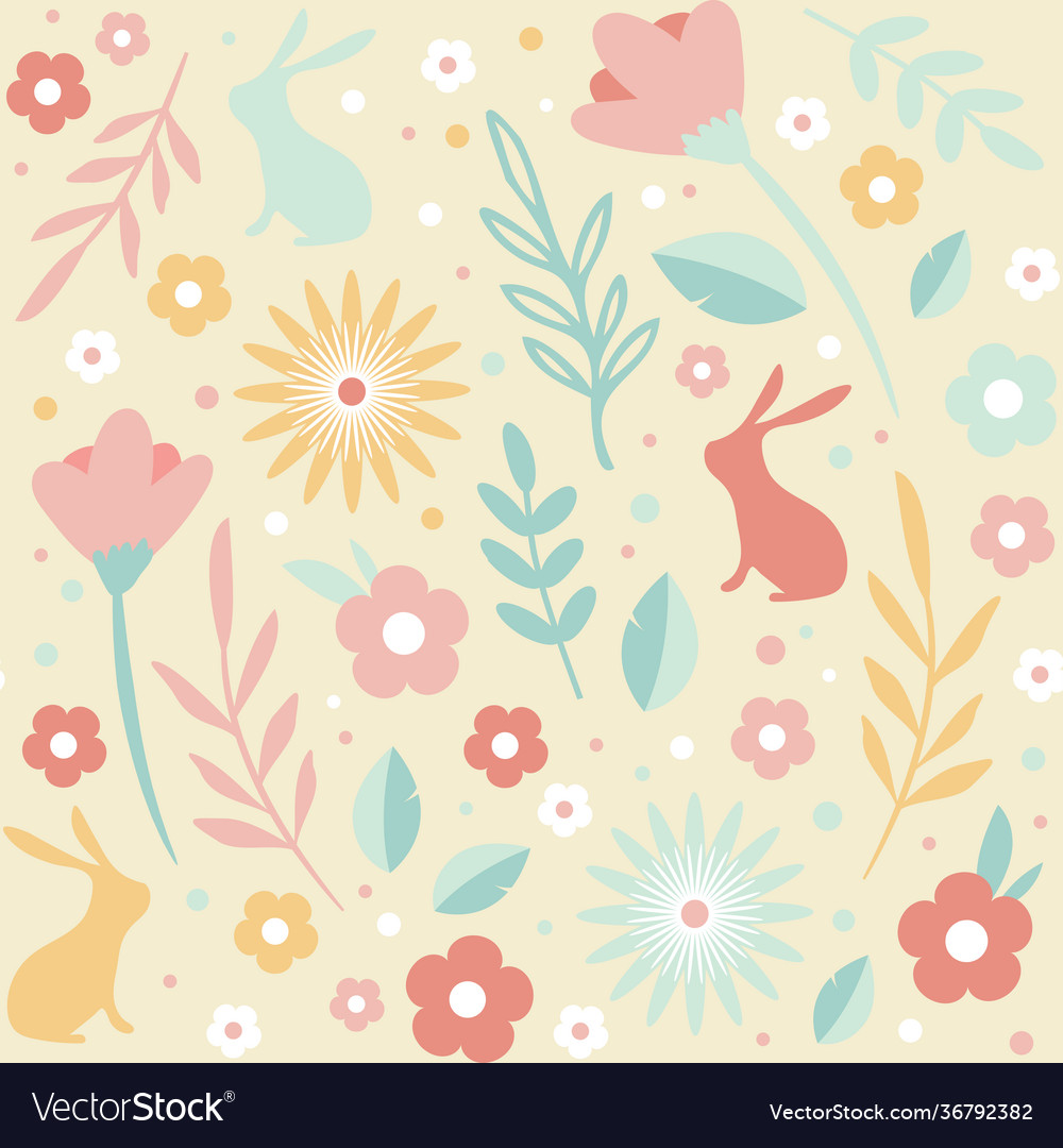 Easter seamless patterns spring pattern Royalty Free Vector
