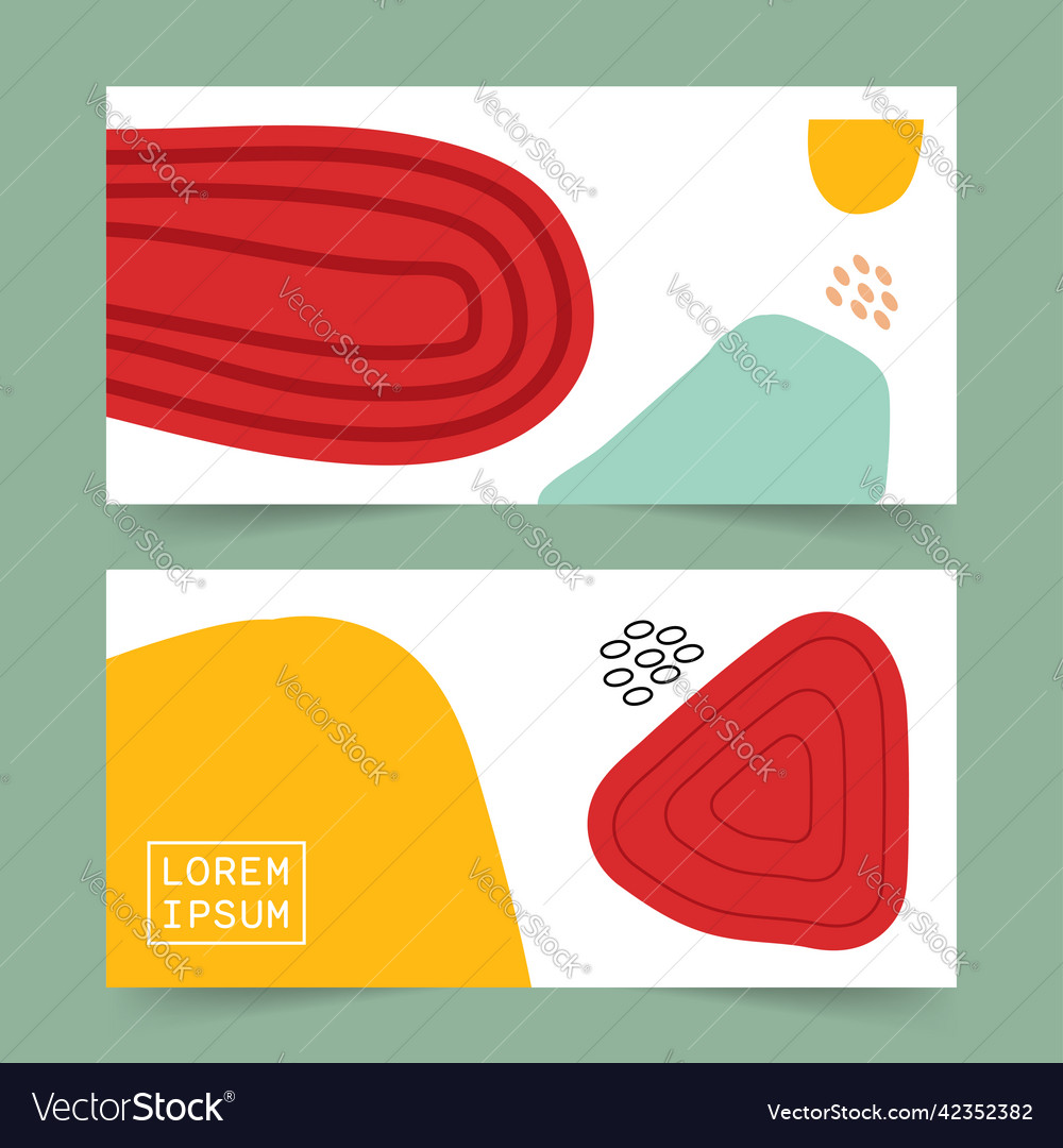 Editable minimal abstract banners template Vector Image