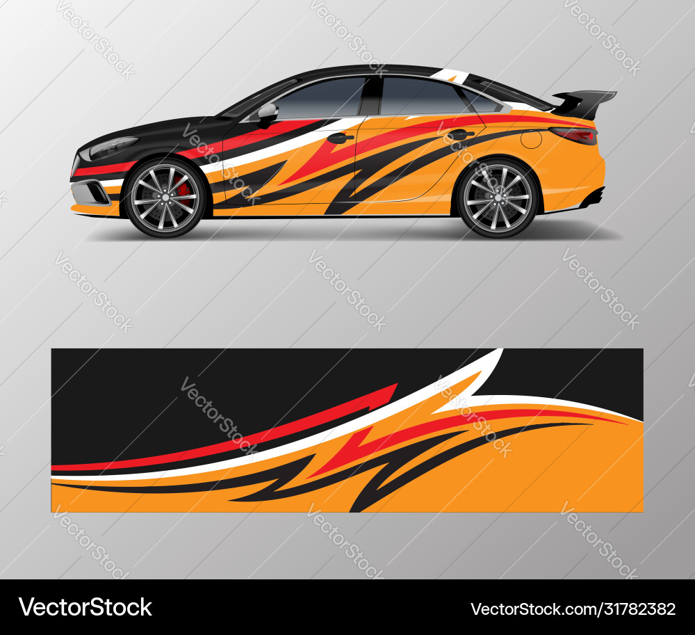 Graphic abstract racing designs for vehicle Vector Image