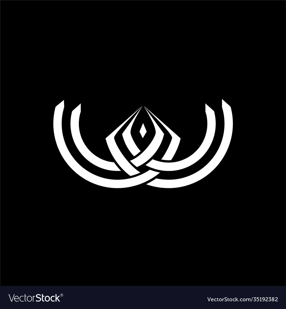 Initial w Royalty Free Vector Image - VectorStock