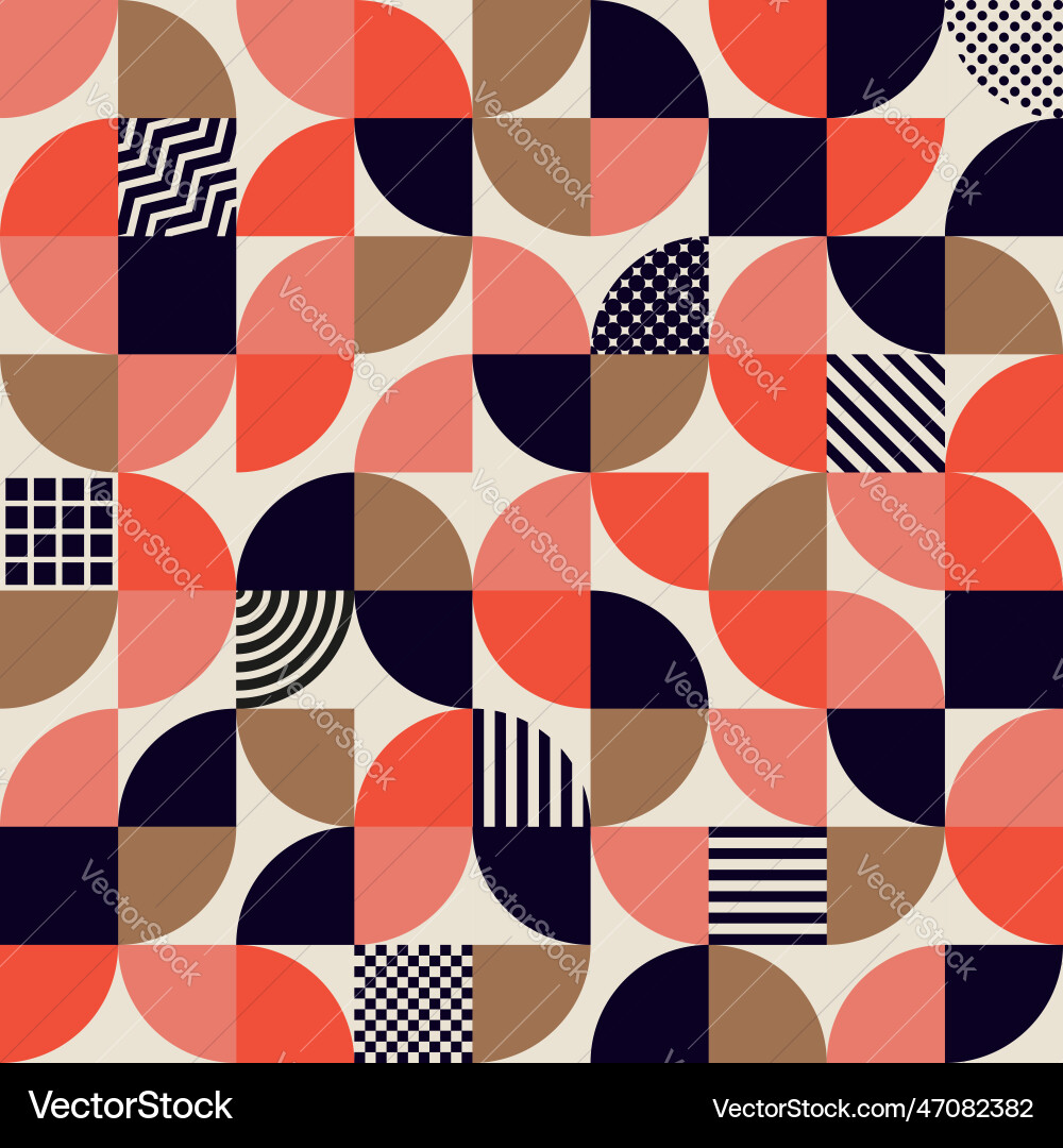 Modern geometric pattern bauhaus grid background Vector Image