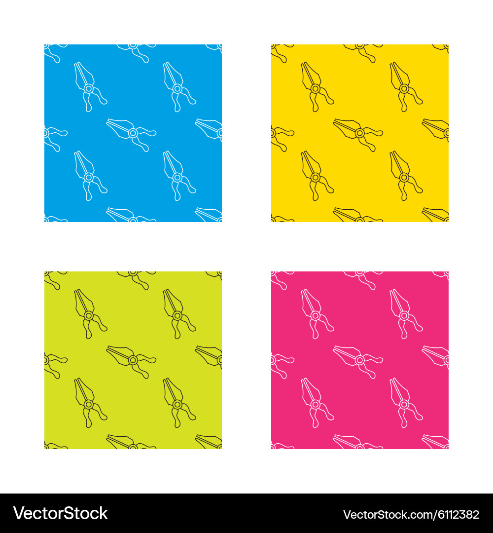Pliers icon repairing fix tool sign Royalty Free Vector