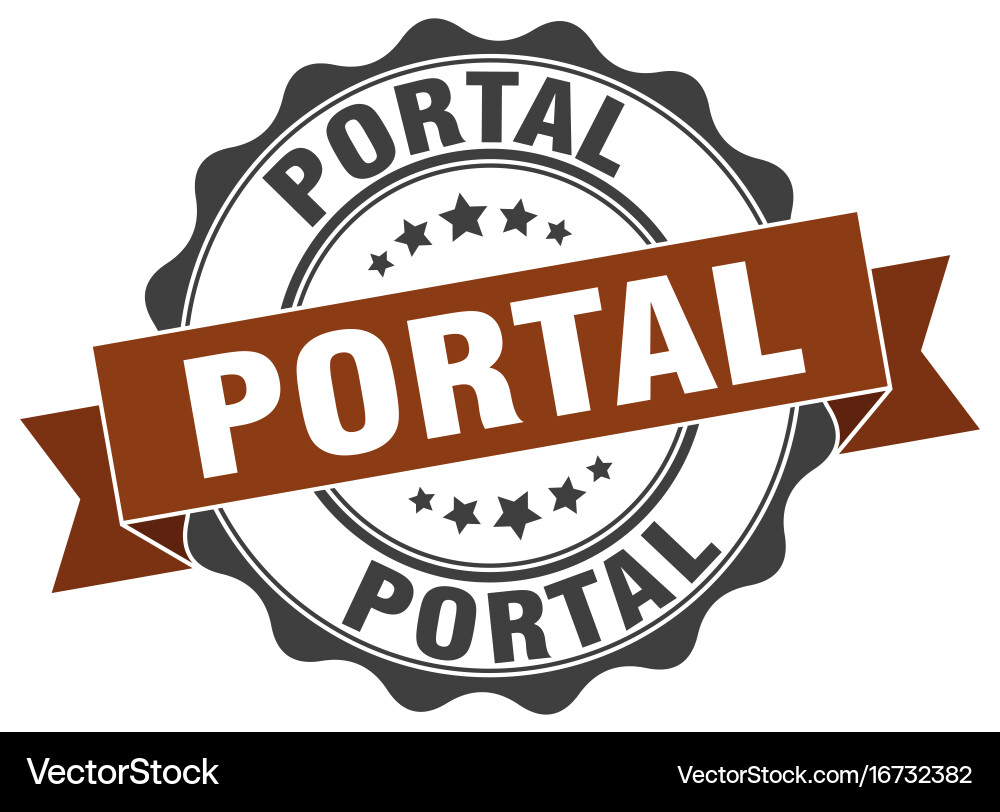 Portal stamp sign seal Royalty Free Vector Image