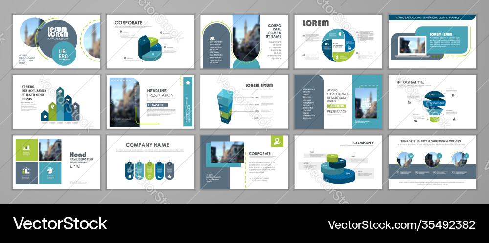 Presentation flyer set Royalty Free Vector Image