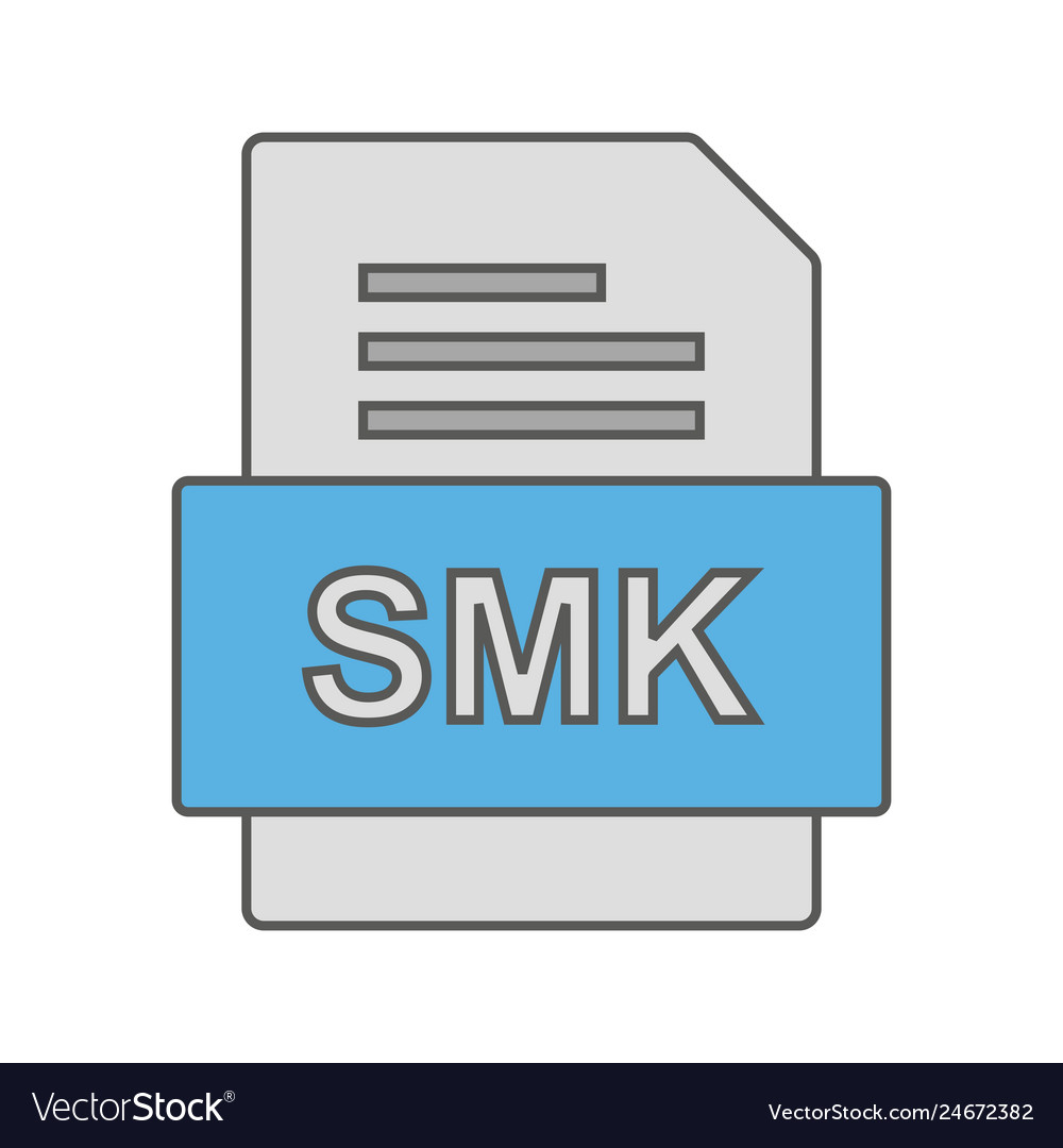 Smk file document icon Royalty Free Vector Image