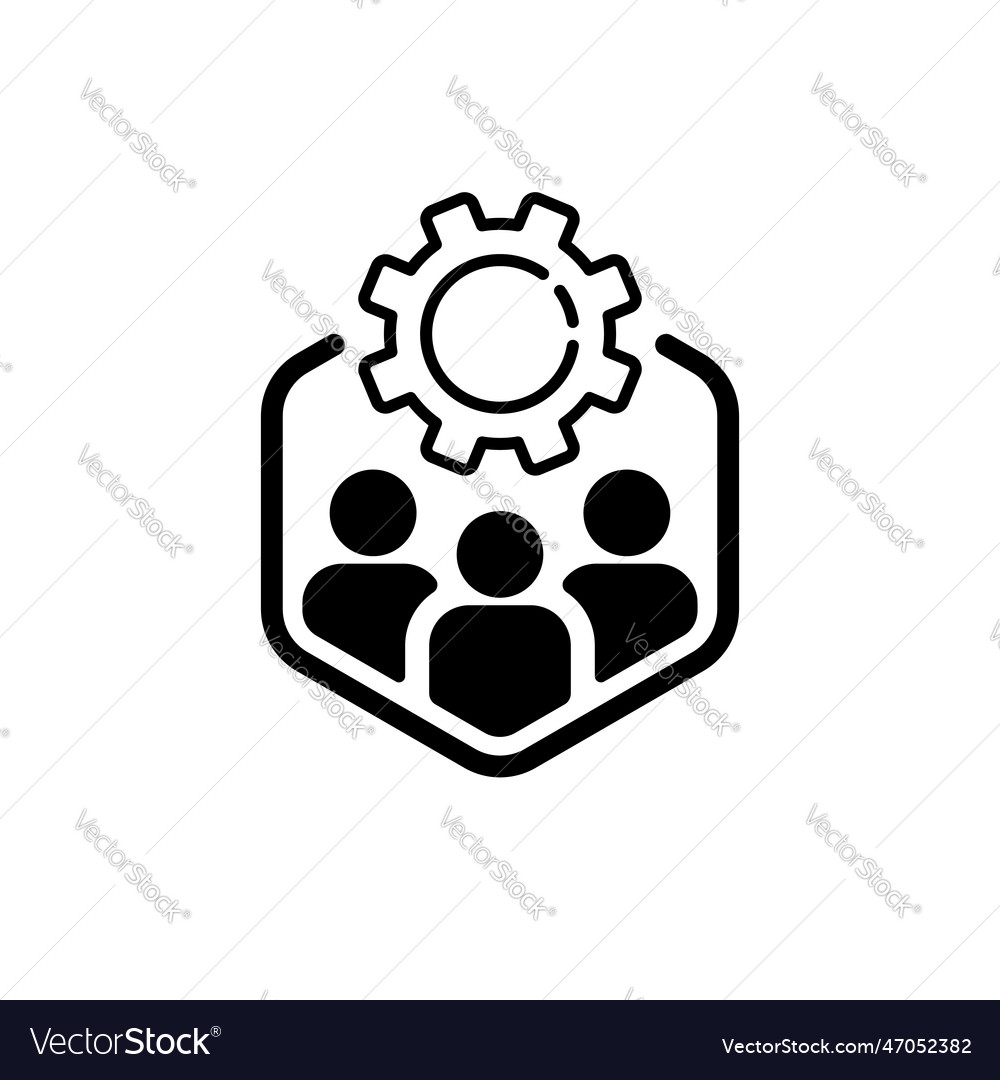 Teamwork development like execute icon Royalty Free Vector