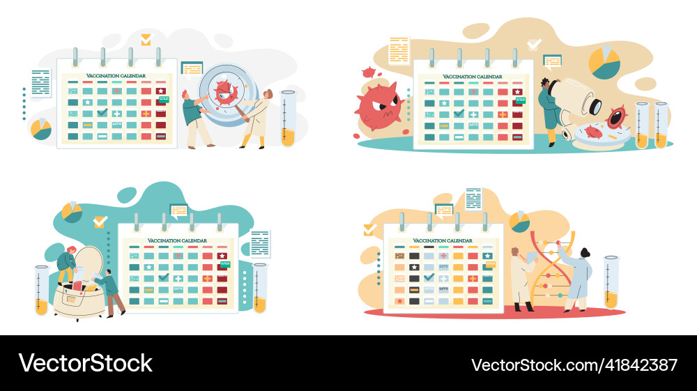 Antivirus vaccine scientists conducting Royalty Free Vector