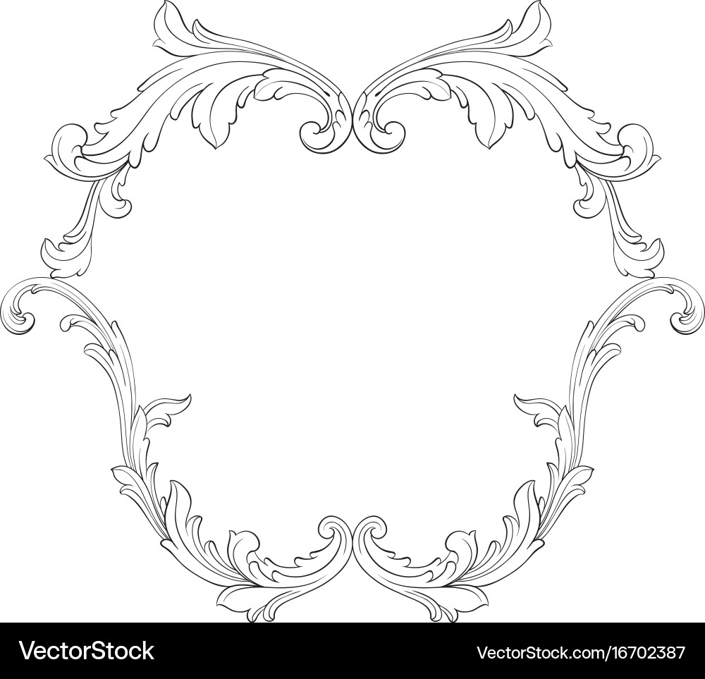 Baroque of vintage elements for design Royalty Free Vector