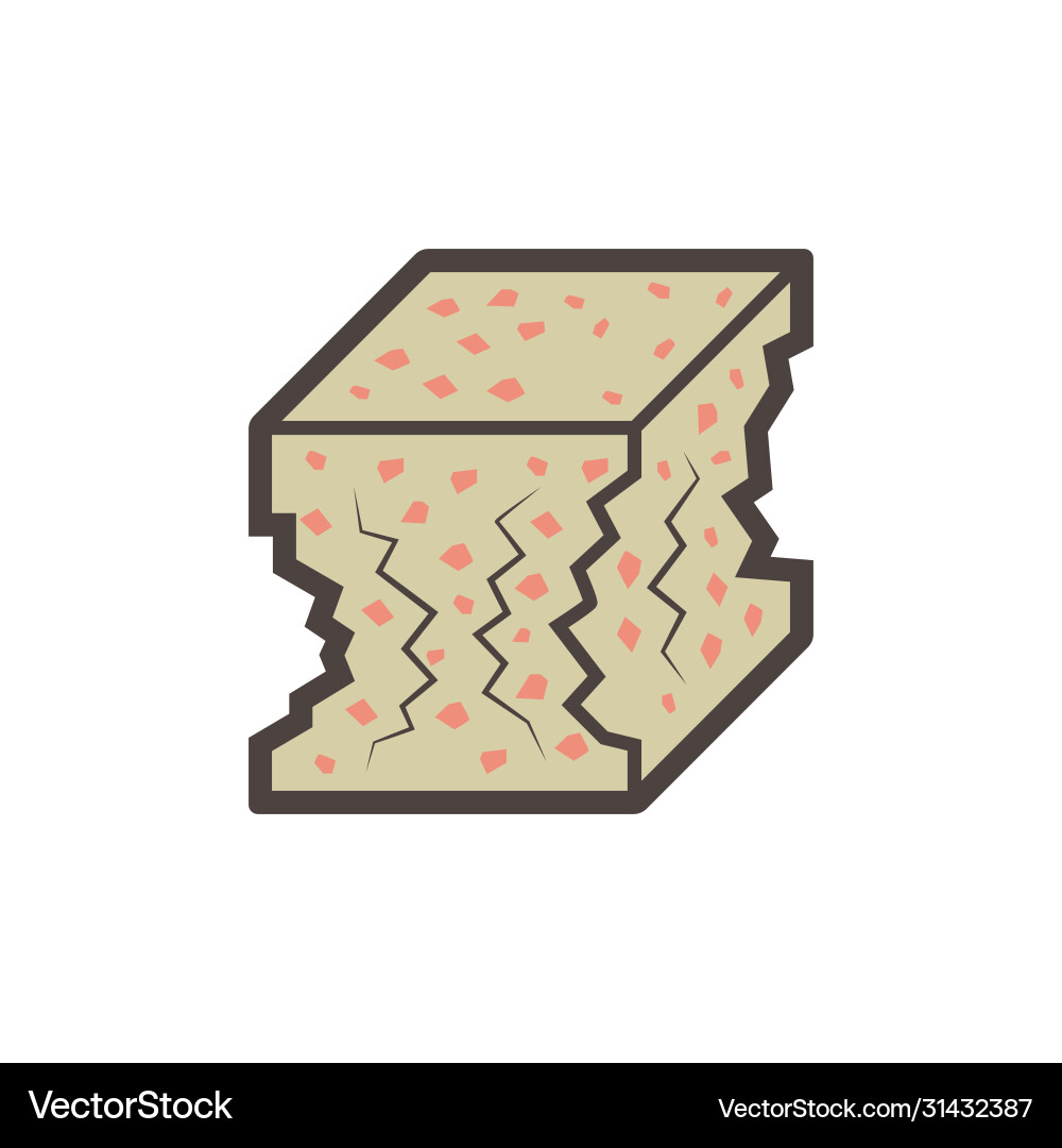 Concrete testing icon Royalty Free Vector Image