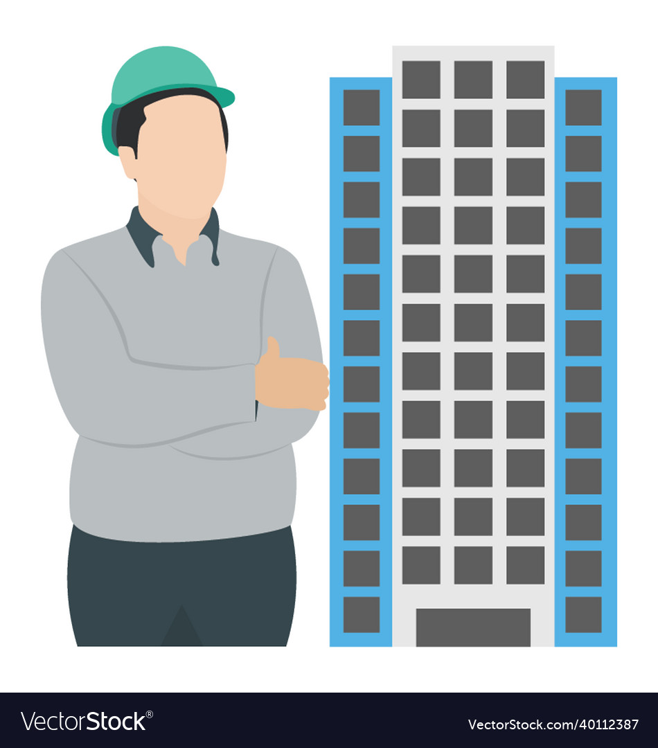 Construction manager Royalty Free Vector Image