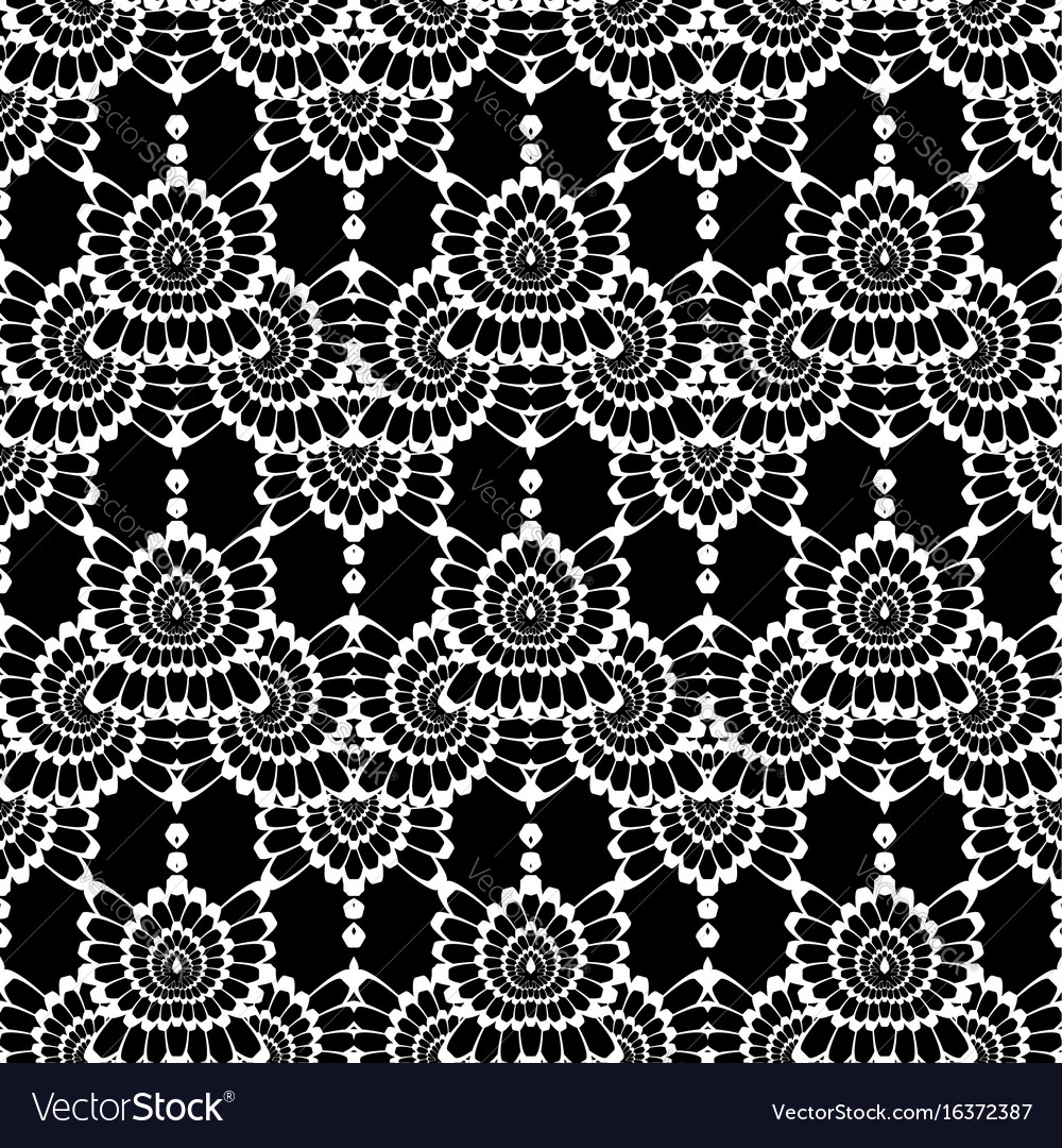 Design seamless monochrome lacy pattern Royalty Free Vector