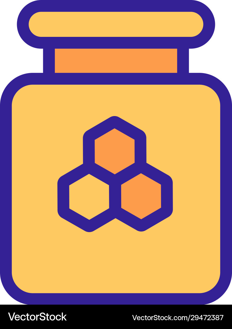 Honey icon isolated contour symbol Royalty Free Vector Image