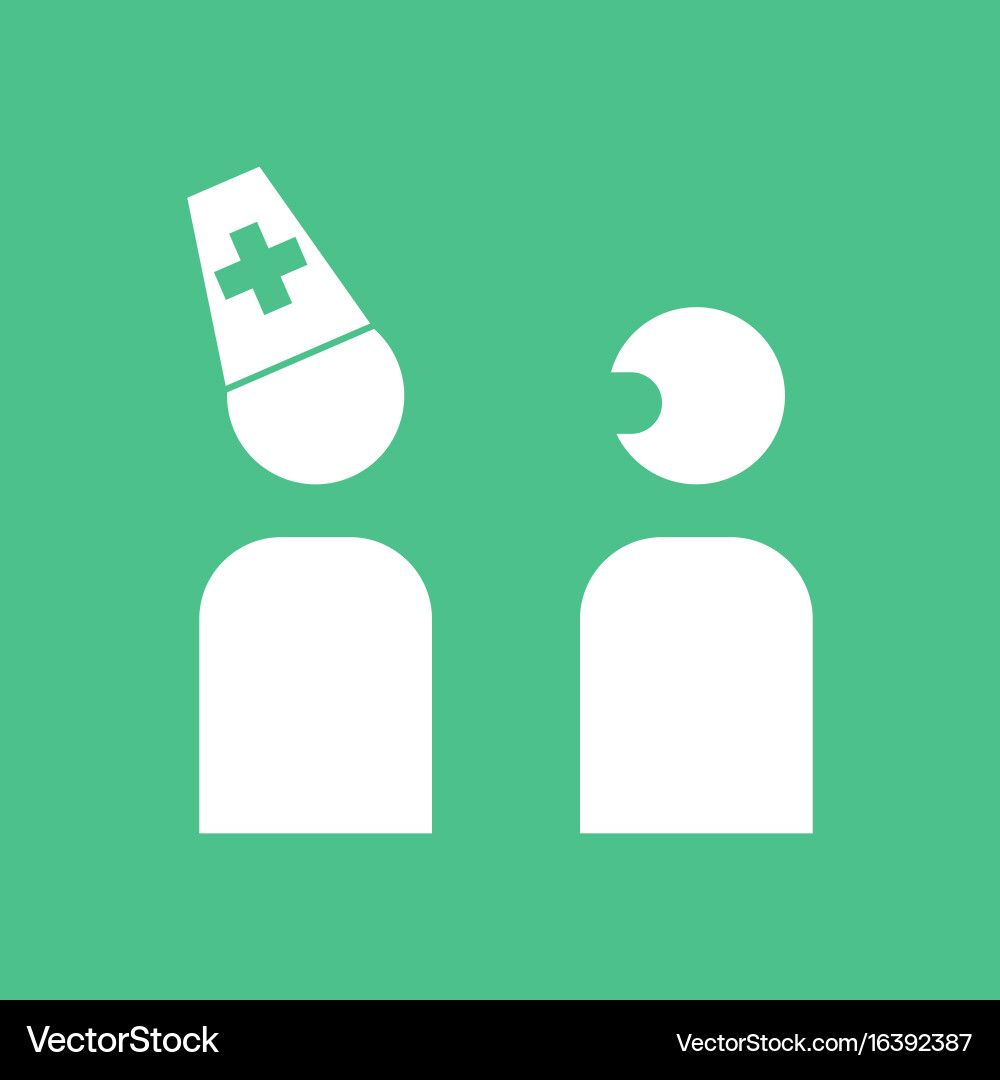 Icon doctor and patient Royalty Free Vector Image