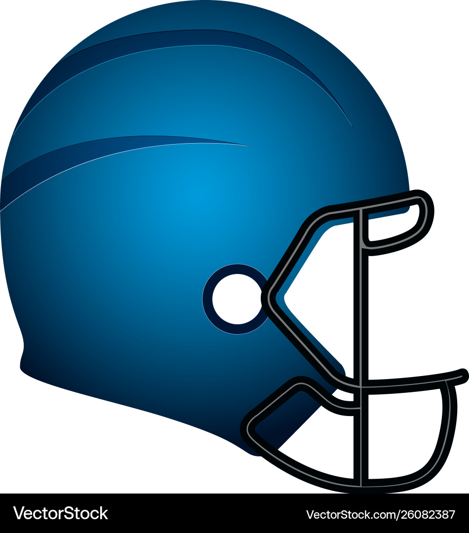 Isolated football helm Royalty Free Vector Image