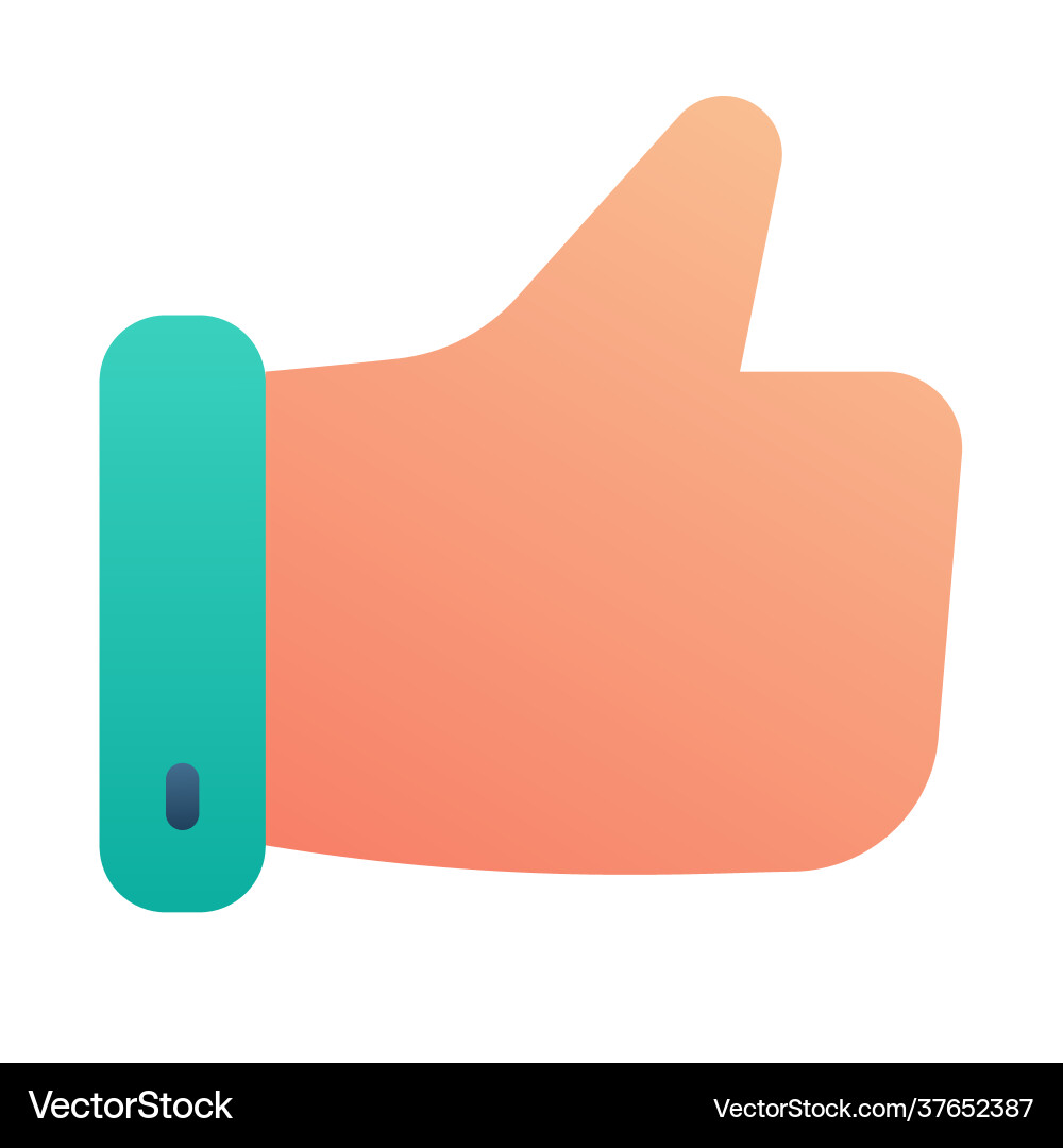Like review good hand single isolated icon Vector Image