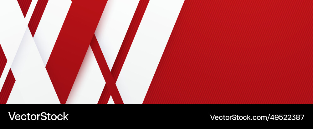 Modern simple red and white abstract banner Vector Image