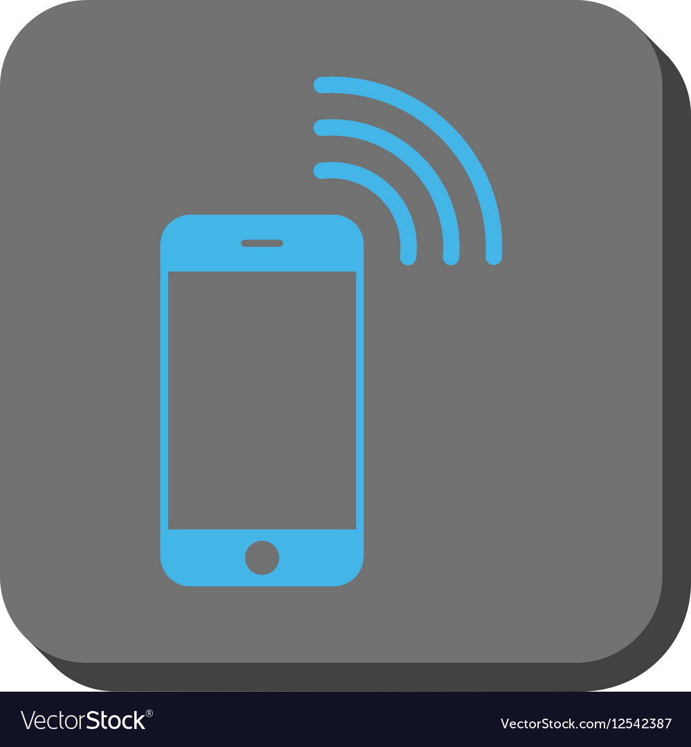 Smartphone Call Rounded Square Button Royalty Free Vector