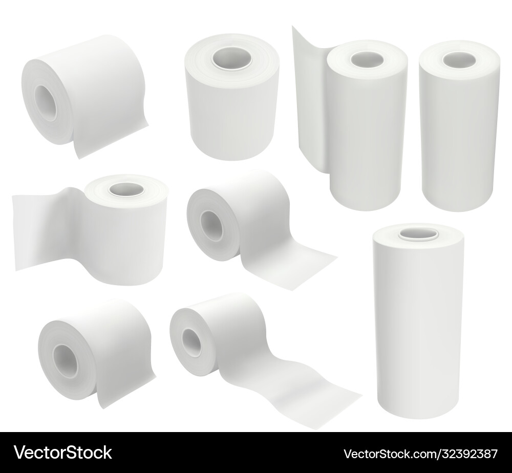 Toilet paper roll isolated on white background Vector Image